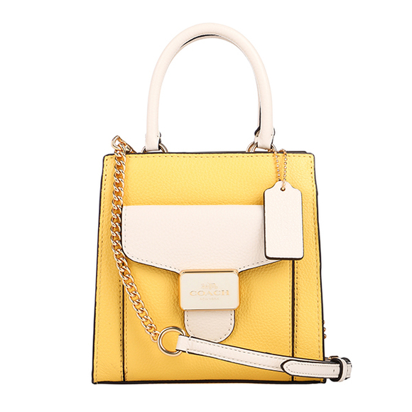 Coach | Bags | Coach Color Block Shoulder Bag Yellow | Poshmark